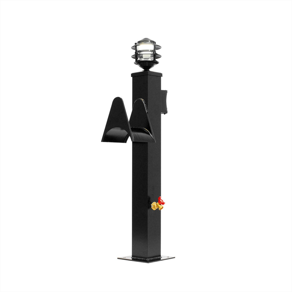 Dock Pagoda Light Post with Electric, Spigot, and Hose Holder – C&M ...